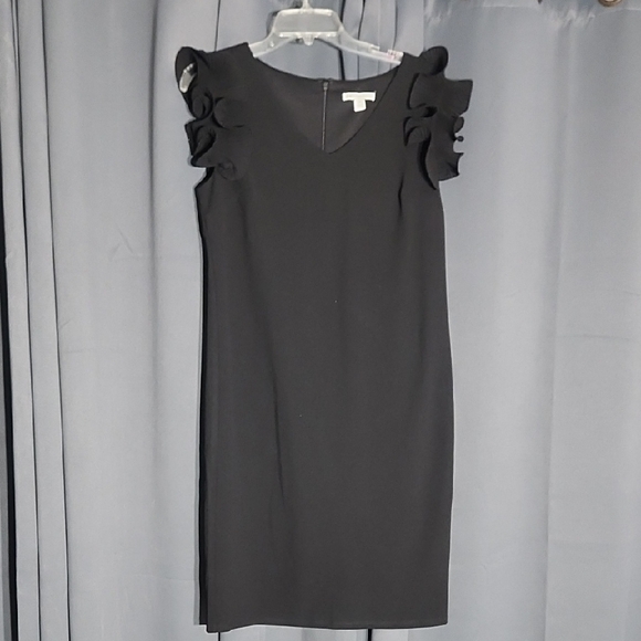 Cato | Dresses | Cato Black Mini Dress With Ruffle Sleeves | Poshmark
